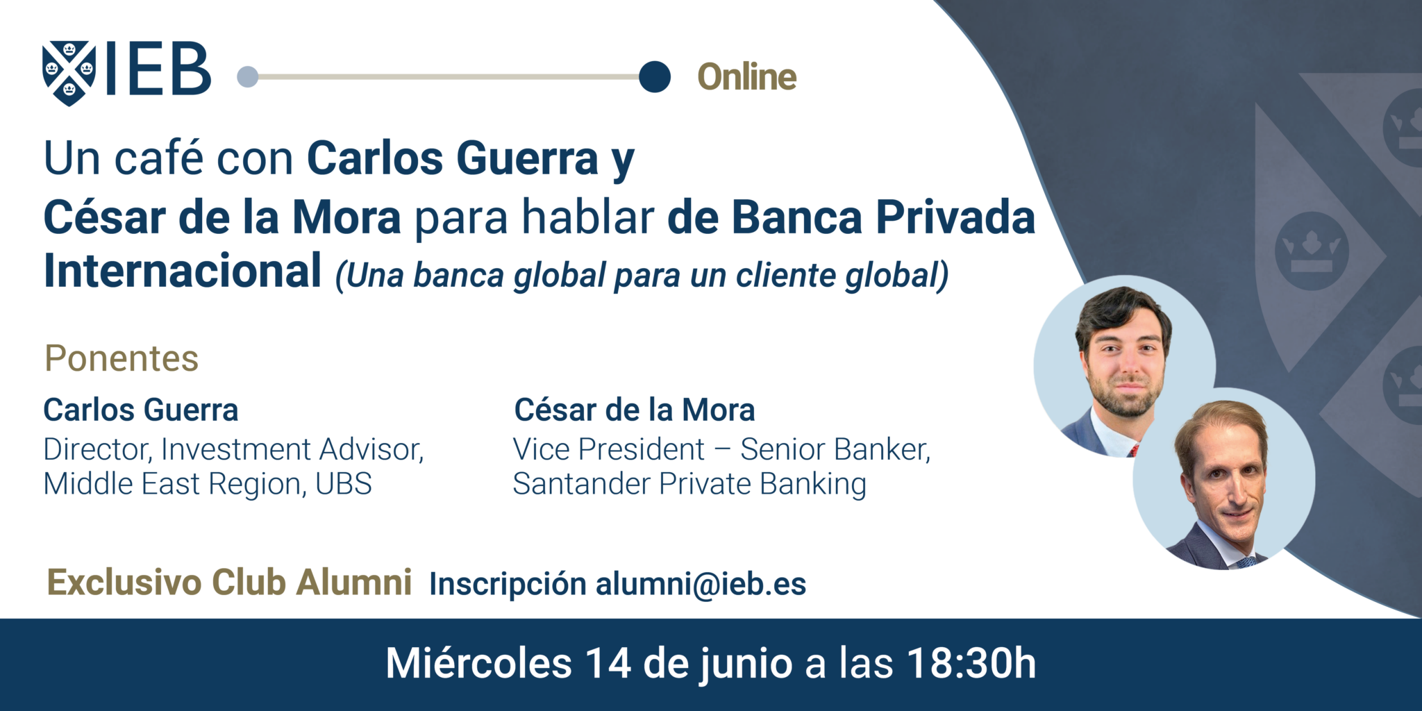 Un café con Carlos Guerra y César de la Mora para hablar de Banca ...